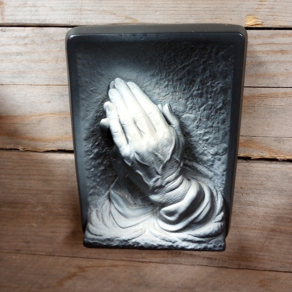 Unique Vintage | Accents | Vintage 3d Chalkware Prayer Praying Hands ...